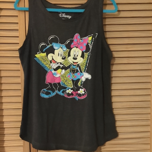 Disney | Tops | Disney Black Kids Tank Top With Mickey And Minnie ...